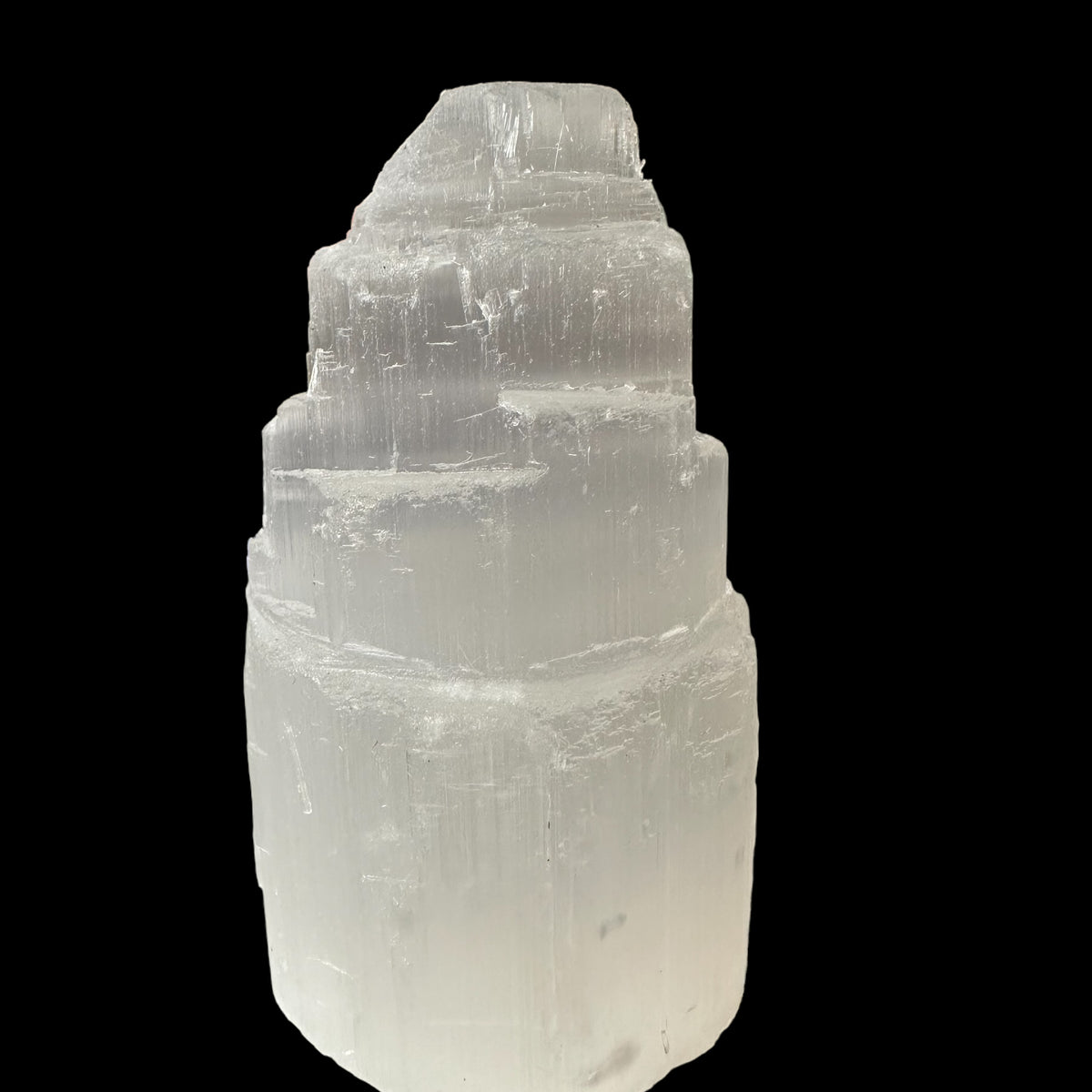 SELENITE MINI TOWER 6 cm SE20 – Crystal World Exhibition Centre and Sales